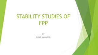 Stability studies | PPTX