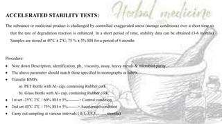 STABILITY TESTING OF HERBAL NATURAL PRODUCTS | PPTX | Herbs and ...