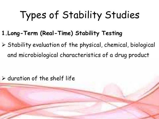 Stability studies
