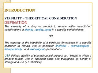 Stability studies of drugs | PPTX
