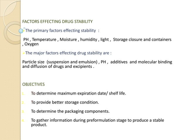 Stability studies of drugs | PPTX | Pharmaceutical Drugs | Medical Health