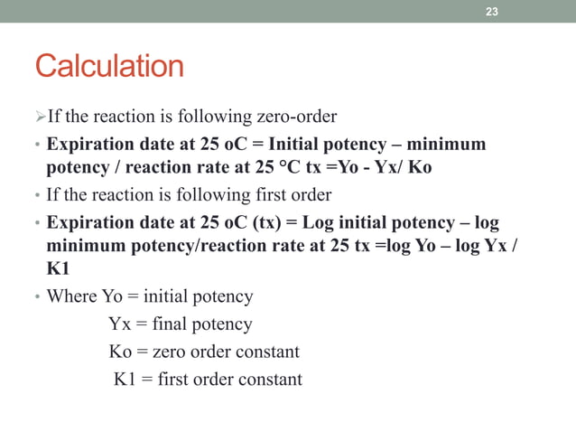 Stability study | PPT