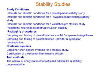 Overview Of Stability Study Designs – IXXLIQ