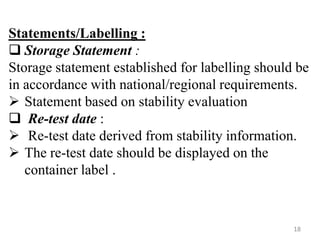 Stability study as per ich guideline | PPTX