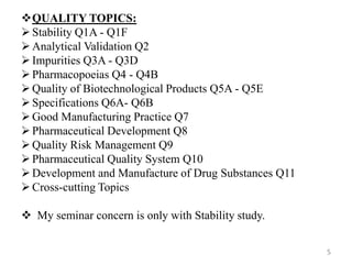 Stability study as per ich guideline | PPTX