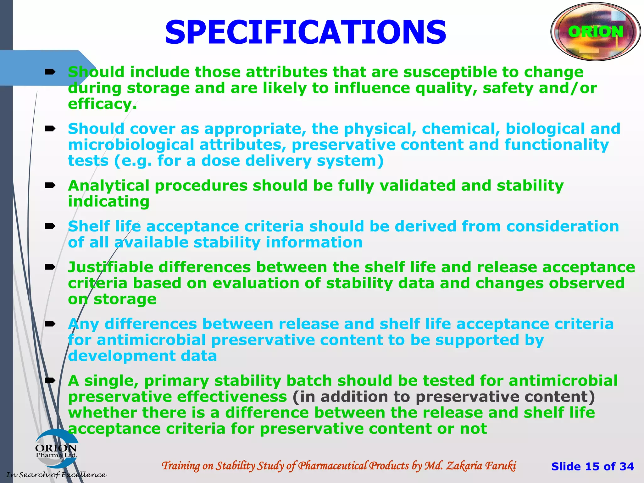 Stability study of Pharmaceutical Products and Regulatory Requirements ...