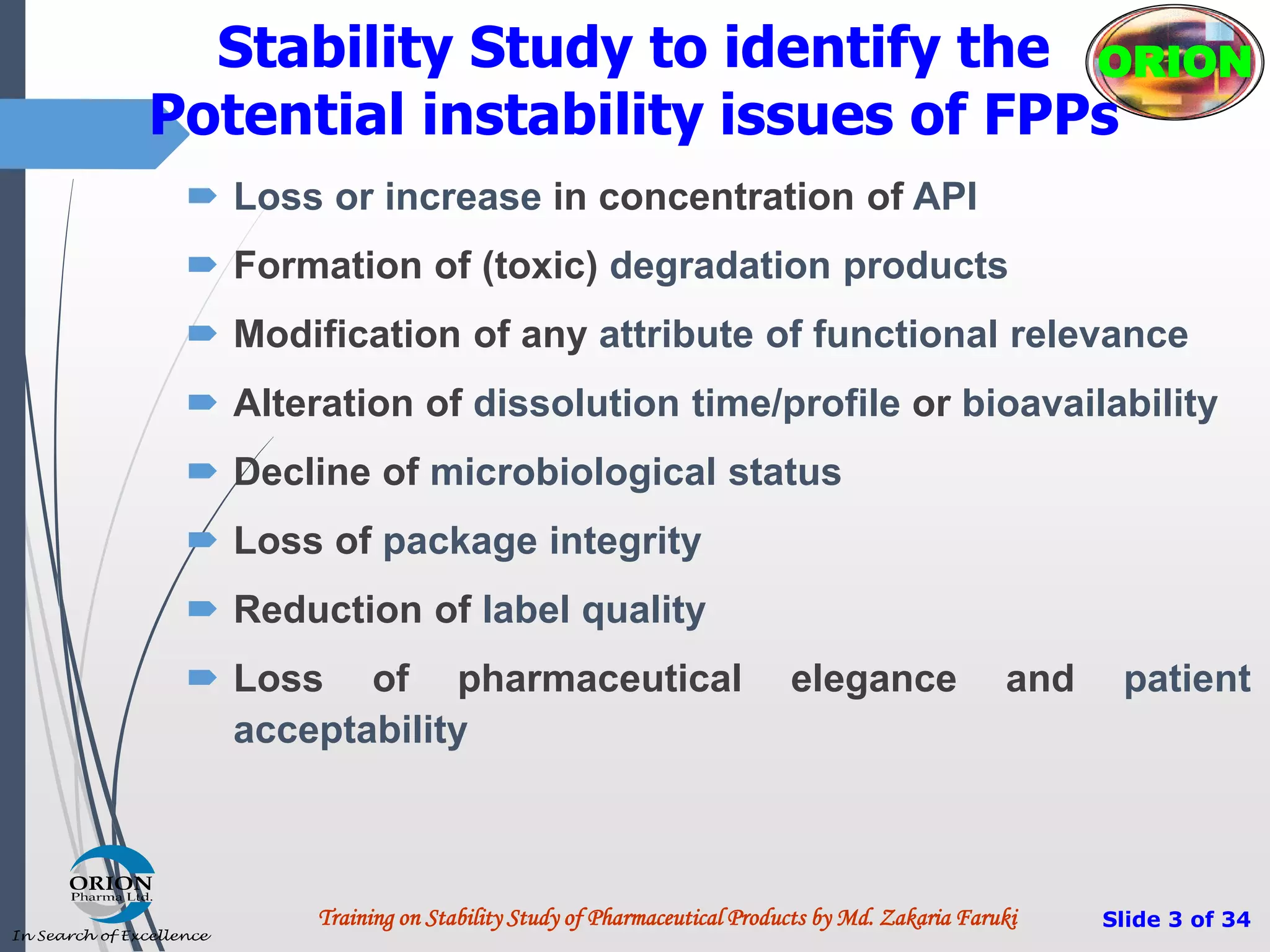 Stability study of Pharmaceutical Products and Regulatory Requirements ...