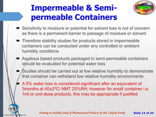 Stability study of Pharmaceutical Products and Regulatory Requirements ...