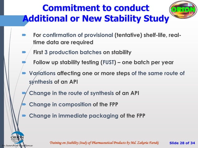 Stability study of Pharmaceutical Products and Regulatory Requirements ...