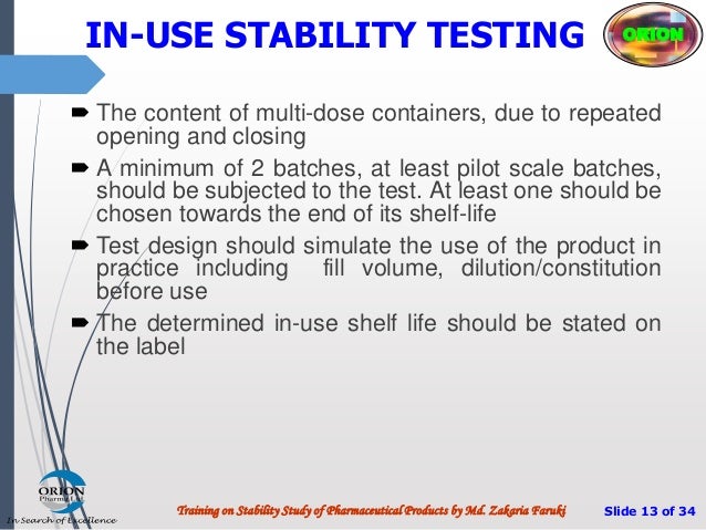 Stability study of Pharmaceutical Products and Regulatory Requirement…