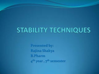 Stability techniques | PPT