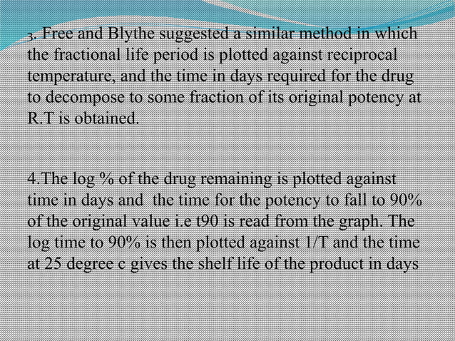 Stability testing and shelf life estimation | PPT