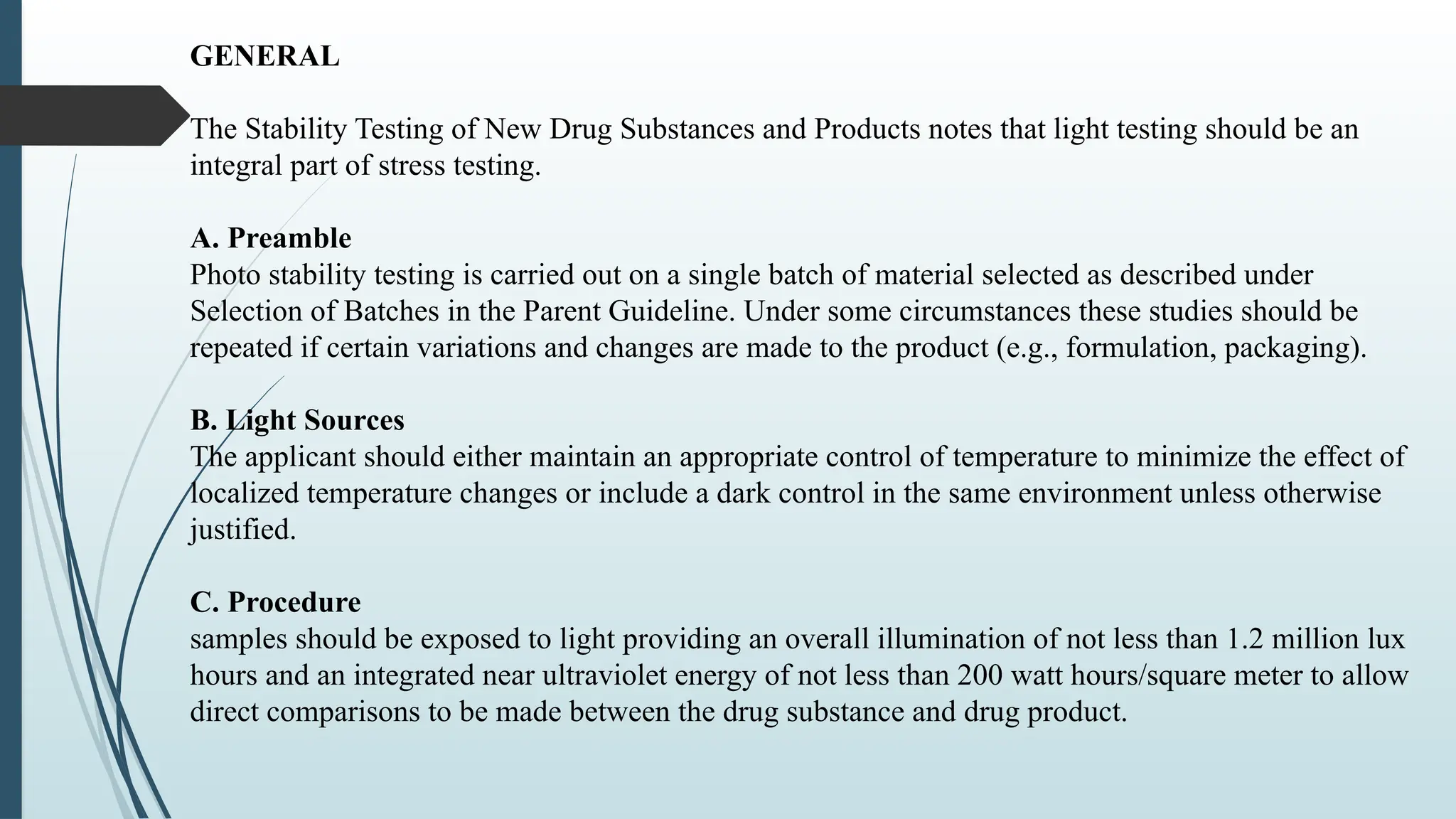 ICH Stability testing guideline B.Pharm. | PPTX
