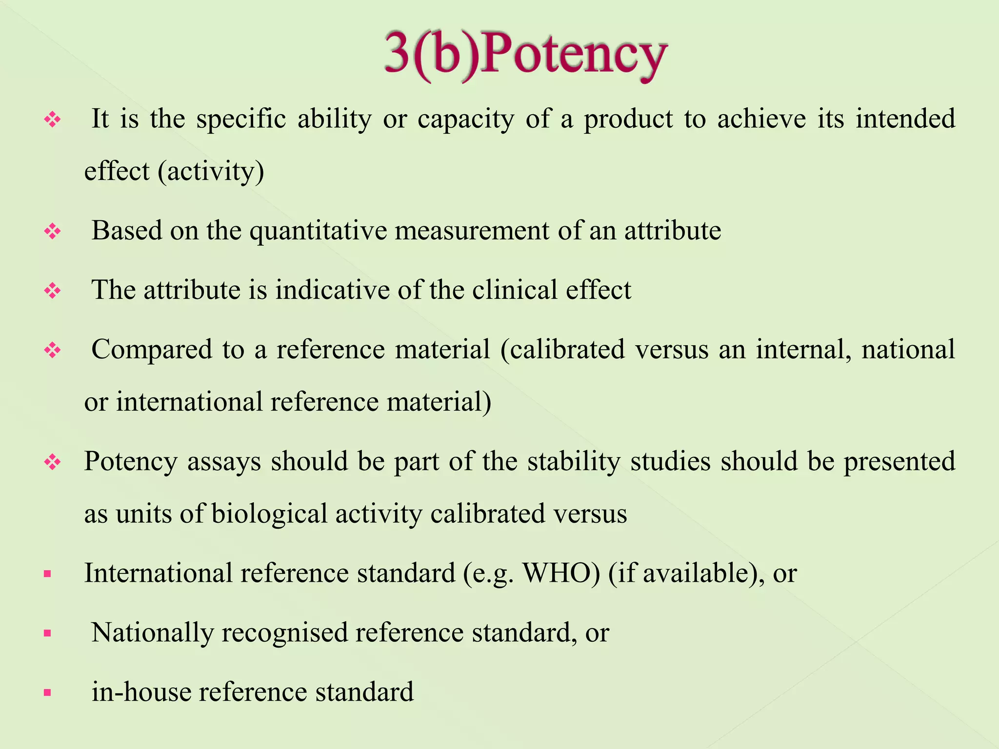 Stability testing of biotechnological/ biological products (Q5C ) | PPTX