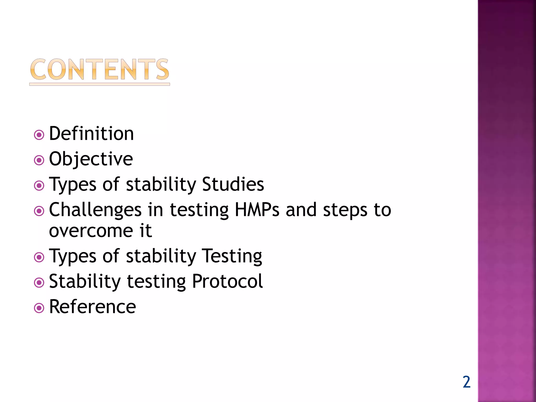 Stability testing of herbal natural products and its | PPTX