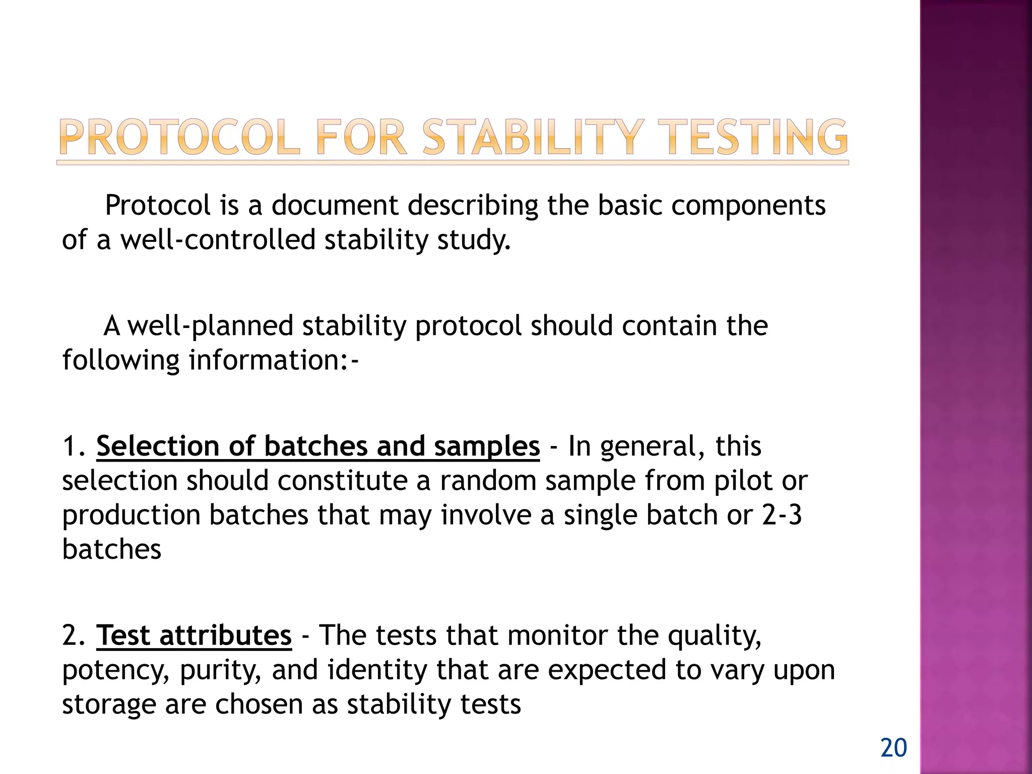 Stability testing of herbal natural products and its | PPTX
