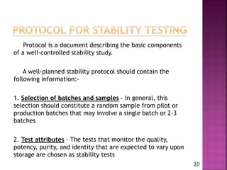 Stability testing of herbal natural products and its | PPTX