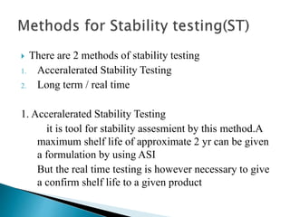 Stability testing of natrual product | PPT