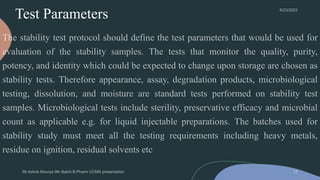 Stability testing of pharmaceutical dosage form as per ICH.pptx
