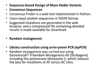 Stability to changes in amino acid sequence.pptx