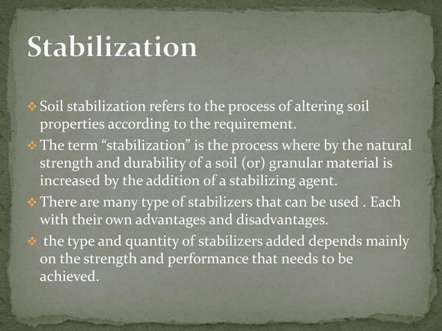 Stabilization | PPTX