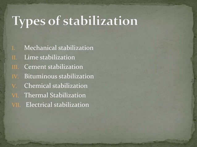 Stabilization | PPTX