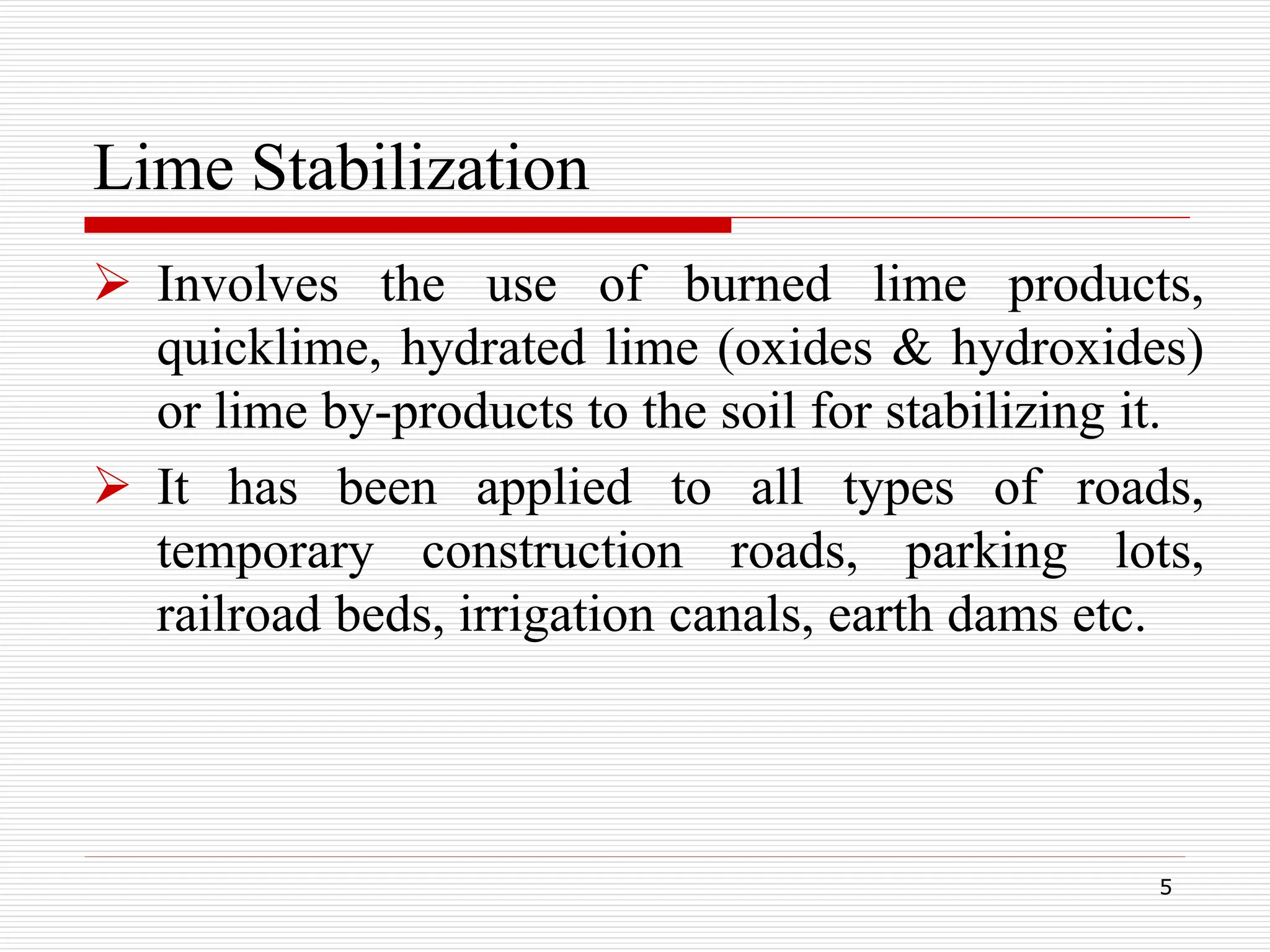 STABILIZATION OF SOIL_Lime and Chemical methods | PPT STABILIZATION OF SOIL_Lime and Chemical methods | PPT
