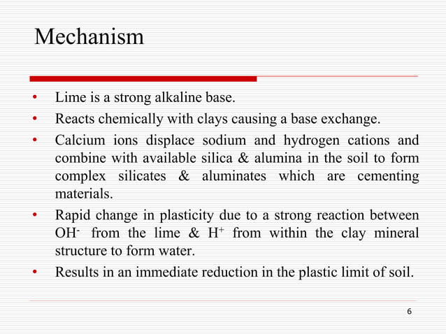 STABILIZATION OF SOIL_Lime and Chemical methods | PPT