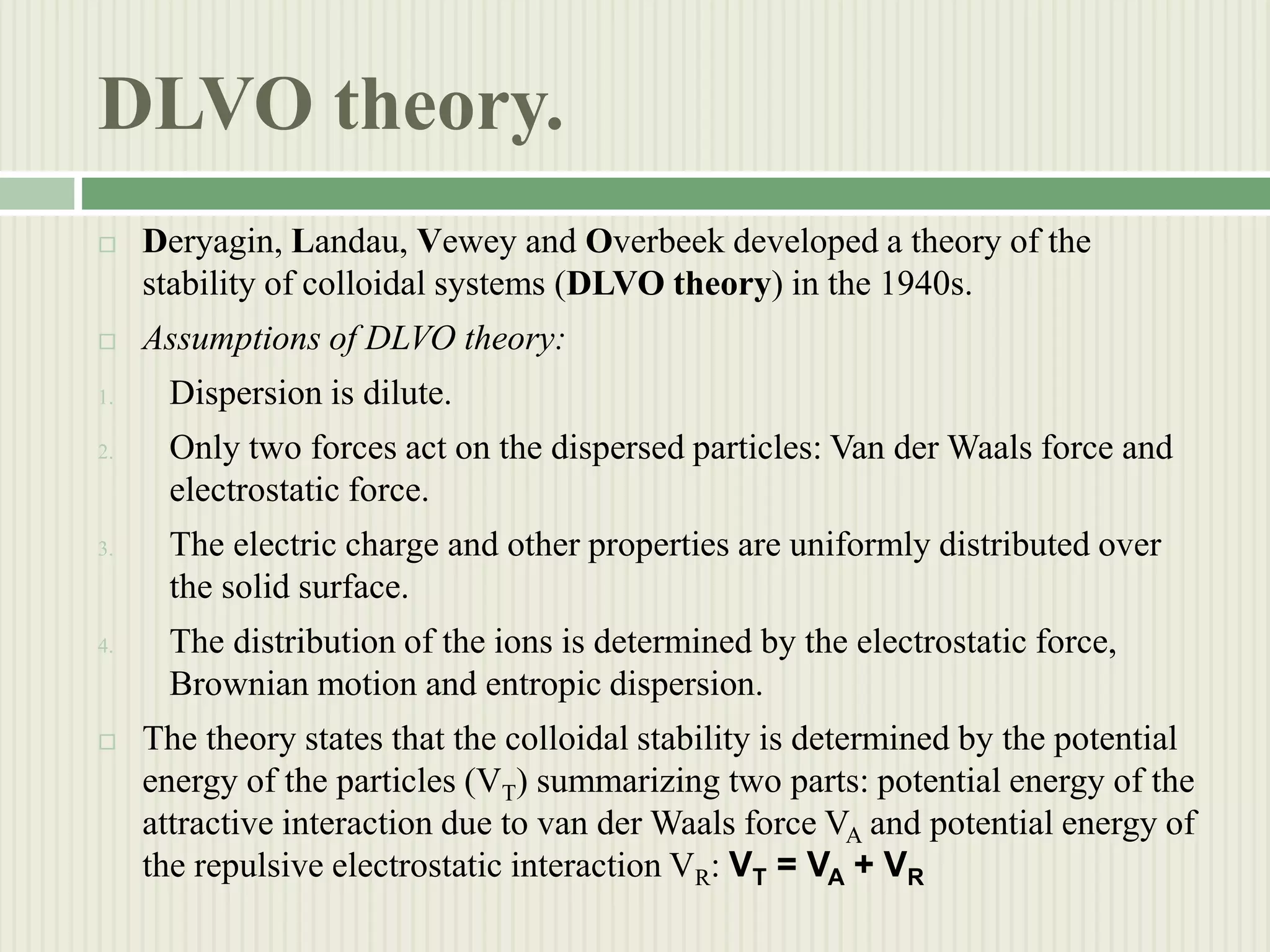 Stabilization of emulsion via electrostatic | PPTX