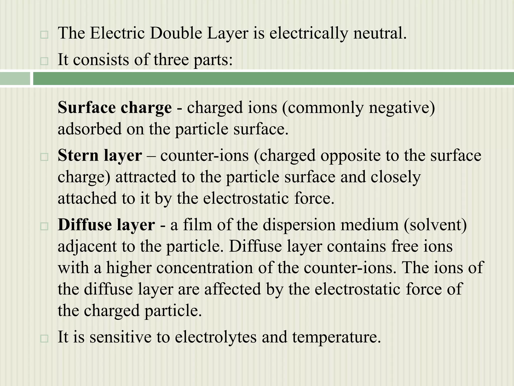 Stabilization of emulsion via electrostatic | PPTX