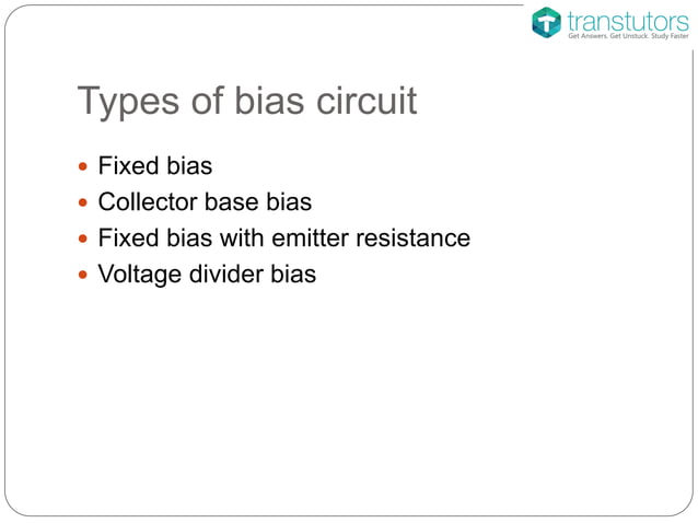 Stabilization Of Operating Point | Electrical Engineering | PPTX