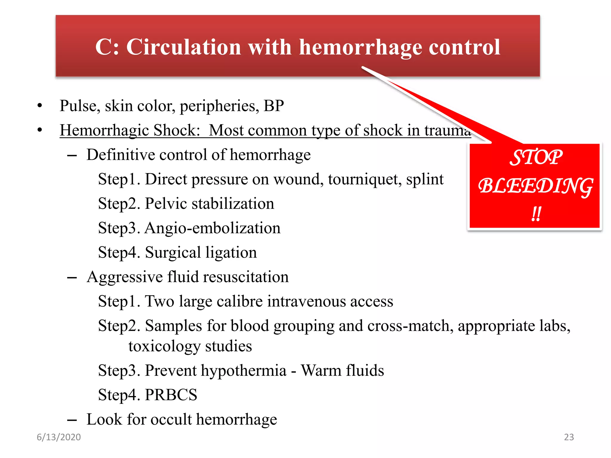 Stabilization of polytrauma patient | PPTX