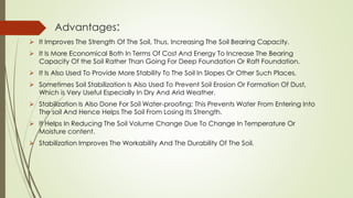 Stabilization of soil using bitumenous emulsions | PPTX