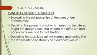 Stabilization of soil using bitumenous emulsions | PPTX