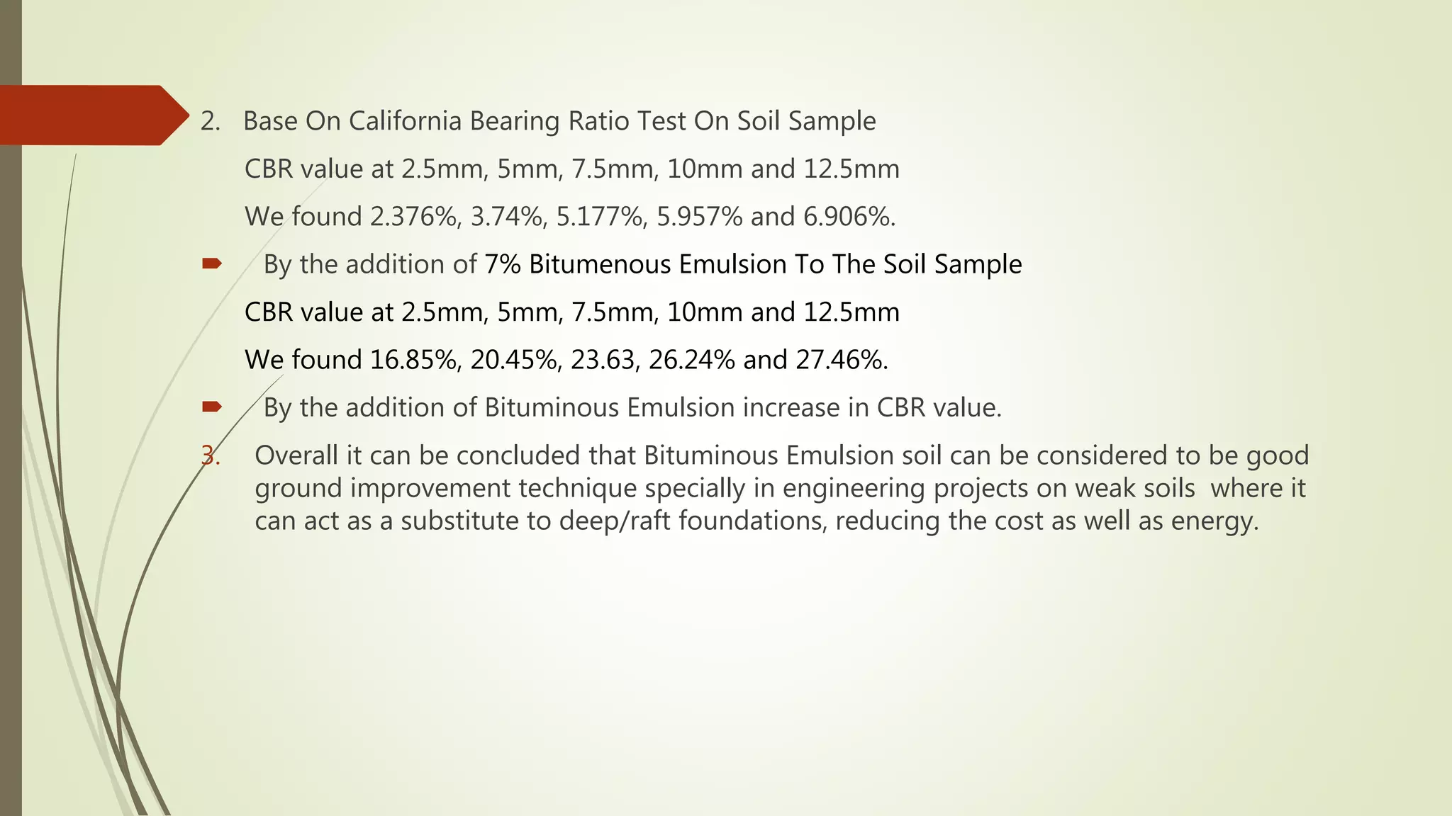 Stabilization of soil using bitumenous emulsions | PPTX