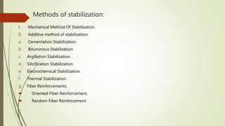 Stabilization of soil using bitumenous emulsions | PPTX