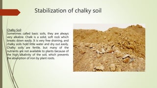 Stabilization of soil using bitumenous emulsions | PPTX