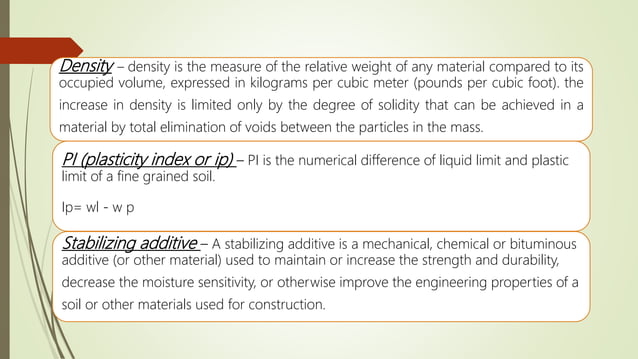 Stabilization of soil using bitumenous emulsions | PPTX