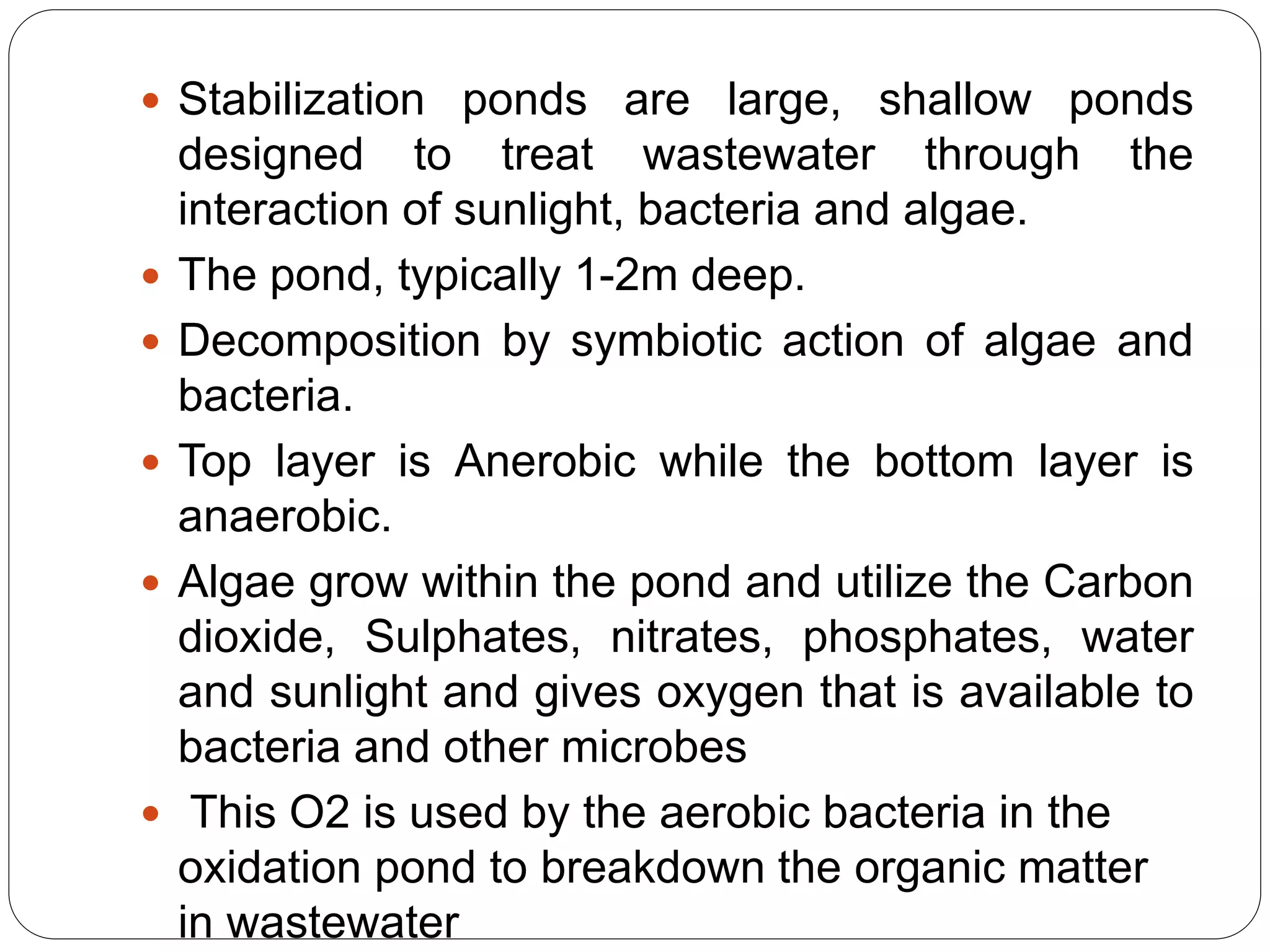 Stabilization ponds | PPTX