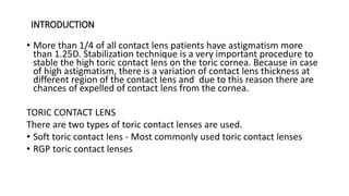STABILIZATION PROCEDURE FOR REDUCE THE ROTATION OF CONTACT LENCE.pptx