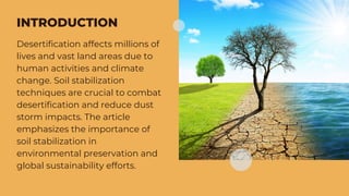 Stabilizing soils to prevent desertification and dust storms | PPT