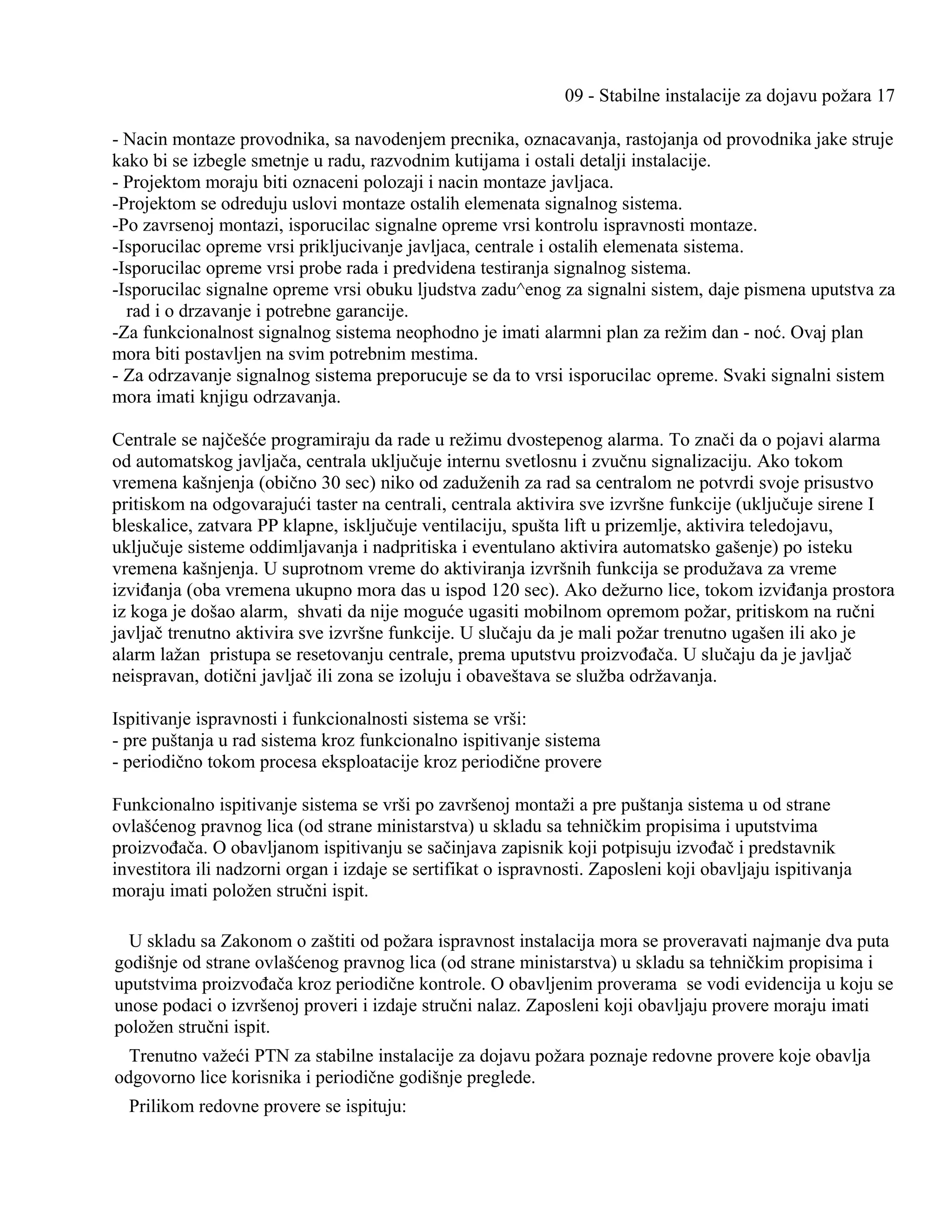 Stabilni sistemi -_stabilne_instalacije_za_dojavu_pozara | PDF