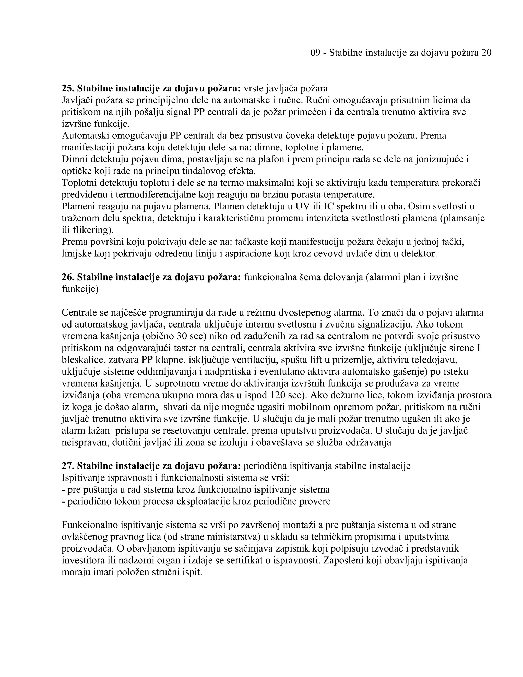 Stabilni sistemi -_stabilne_instalacije_za_dojavu_pozara | PDF