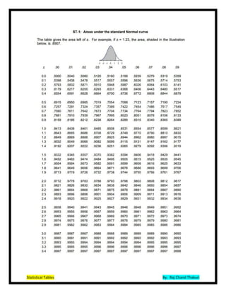 Statistical table | PDF