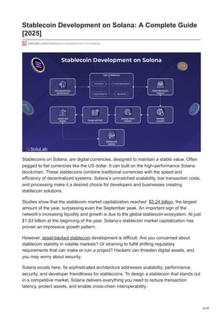 Stablecoin Development on Solana A Complete Guide 2025.pdf