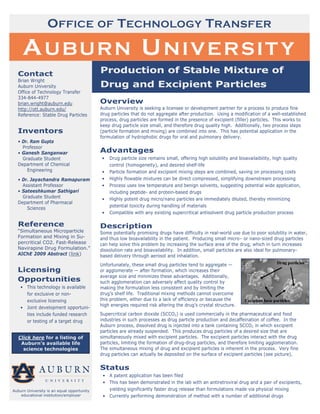 Patent- Stable Drug Nanoparticles Flyer | PDF