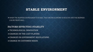 Stable environment/Dynamic environment | PPTX
