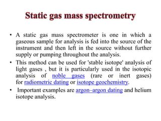 Stable isotops ratio mass spectrometry | PPTX