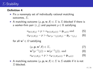 Stable matching with incomplete information | PPT