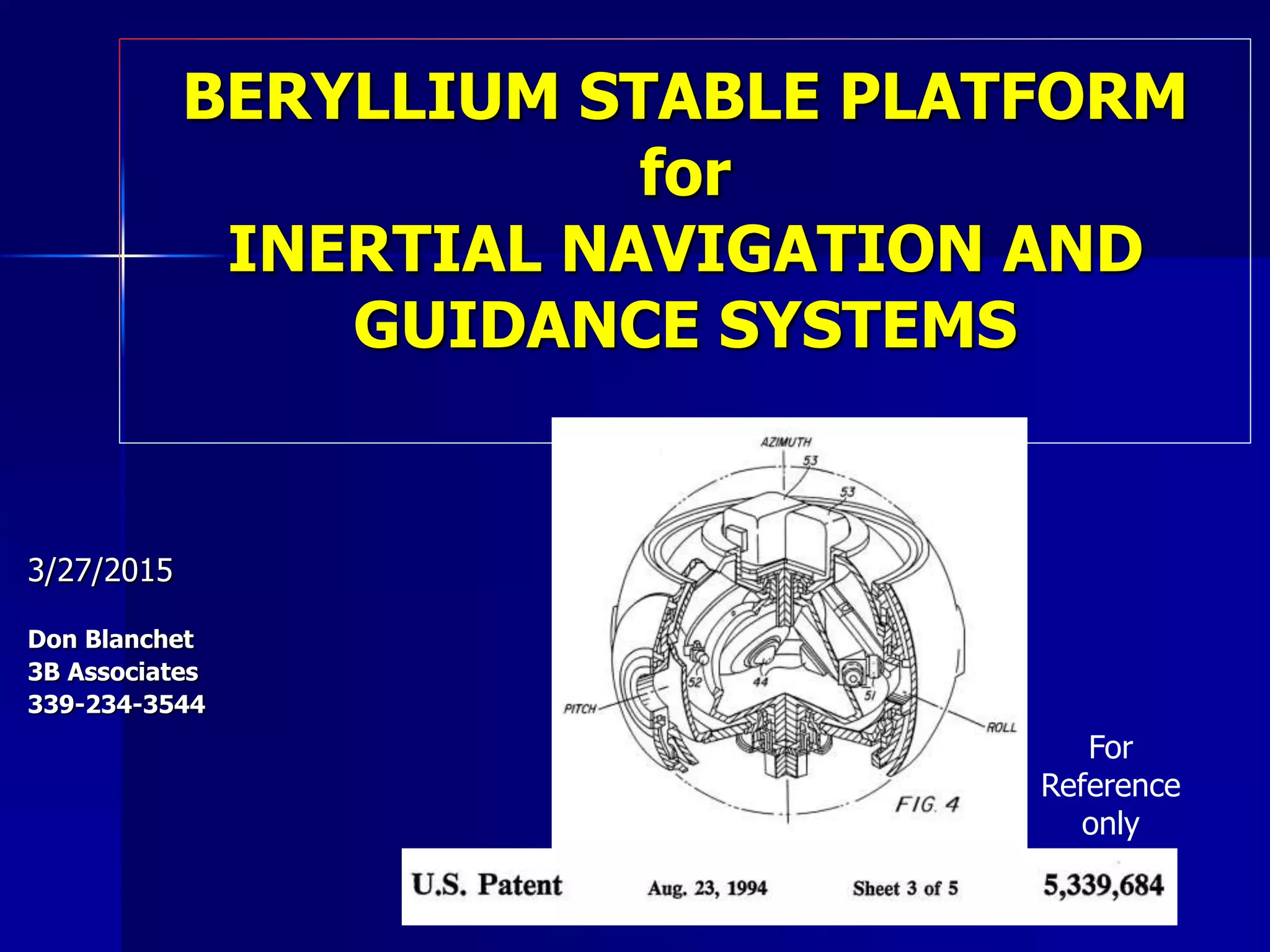 Stable platform inertial guidance | PPTX